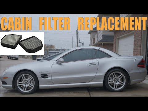 How to Replace Cabin Air Filter on Mercedes Benz SL55 AMG, (and other R230 models)