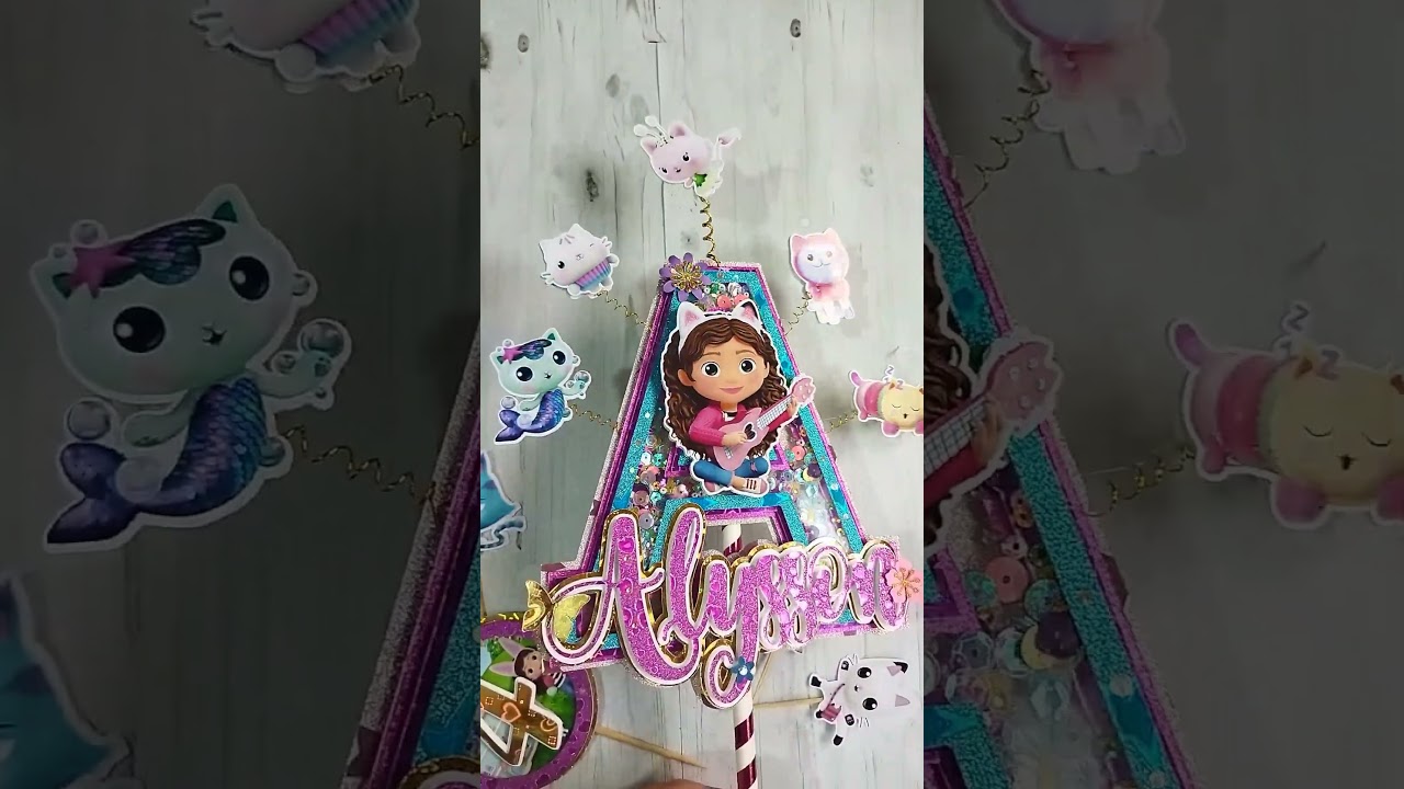 Topper Cake Casa de Muñecas Gabby's Dollhouse Girls Little Cumpleaños Happy Birthday Minnie