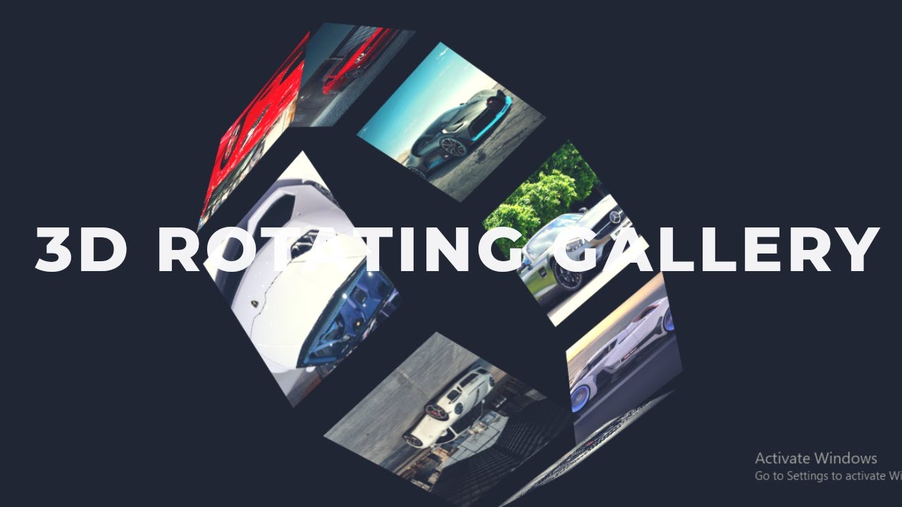 3D Rotating Image Gallery | Using Html And CSS only