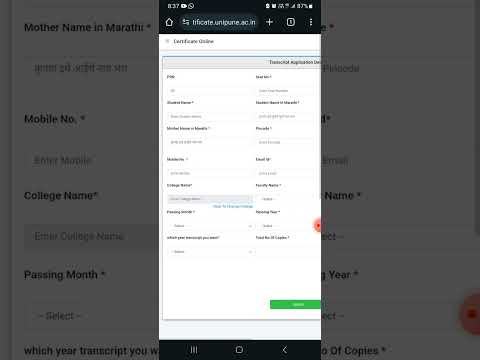 How to apply Trascript certificate For SPPU