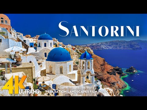 Santorini 4K - Scenic Relaxation Film With Inspiring Cinematic Music - 4K Video Ultra HD