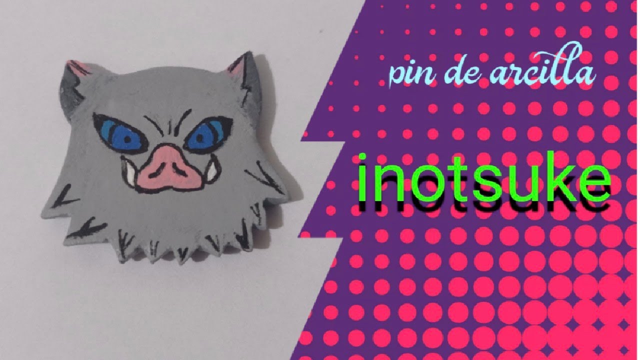 como hacer figura de inosuke en arcilla - KIMETSU NO YAIBA !!! (pin)