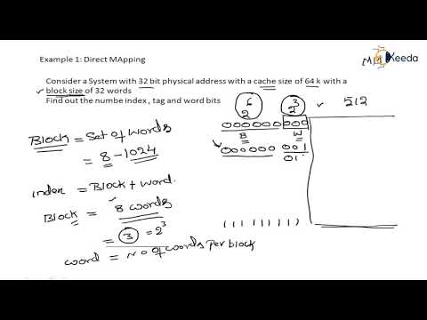 Cache Address Mapping - Direct Mapping 2 - Memory - GATE - Computer Organisation and ...