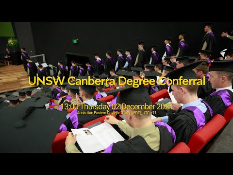 UNSW Canberra degree conferral 2021