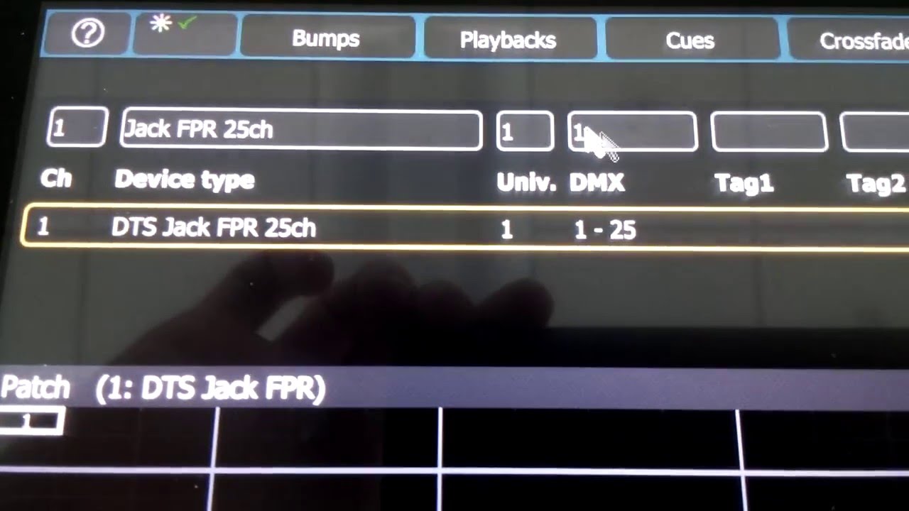 Patching a non-RDM fixture on ColorSource 20