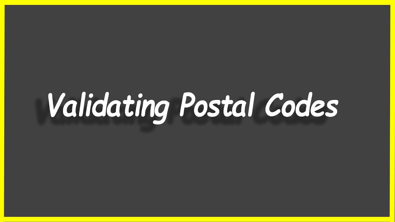 Python Programs #105: Validating Postal Codes