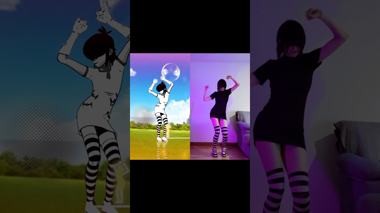 Noodle x Nami dancing the Fornite dance! @Gorillaz #gorillaz #noodledance #noodlegorillaz #cosplay
