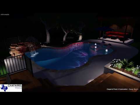 Austin Texas free form pool with grotto