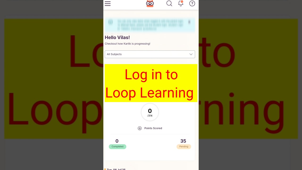 How to login loop learning | podar international school