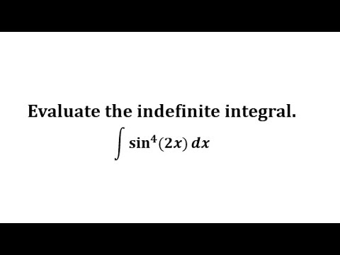 Trigonometric Integrals: Only Even Power of Sine (Indefinite Integral ...
