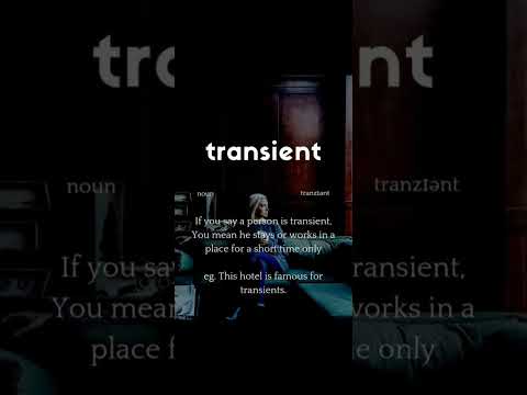 Transient meaning | Transient pronunciation | English vocabulary | by PPSC Test Cracker
