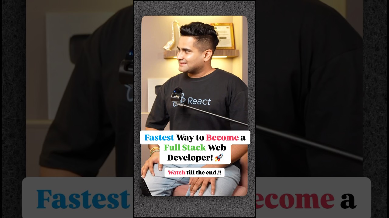 Fastest Way to Become a Full Stack Web Developer! 🚀 Roadmap 2025 – Must Watch! 🔥 #shorts