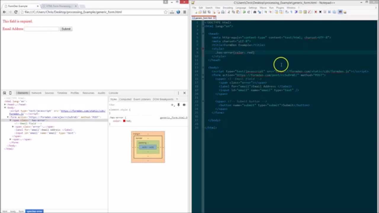 How to Validate and Email any Form with FormDen