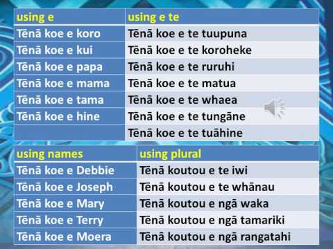 Tena koe e