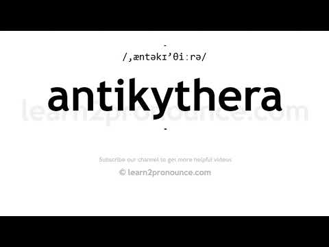 How to pronounce Antikythera | English pronunciation