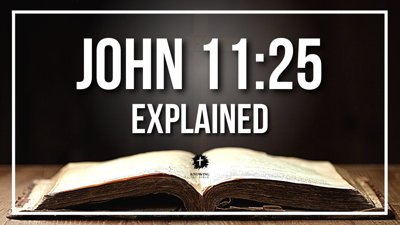 JOHN 11:25 Explained - What Does The Bible Verse JOHN 11:25 [KJV] REALLY Mean?