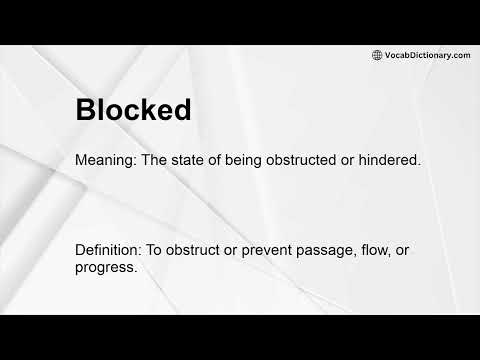 Blocked Meaning