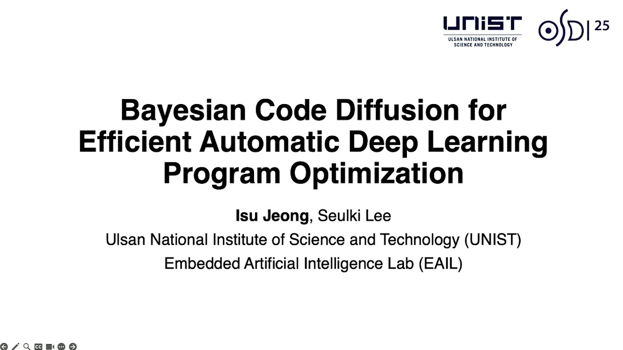 OSDI '25 - Bayesian Code Diffusion for Efficient Automatic Deep Learning Program Optimization