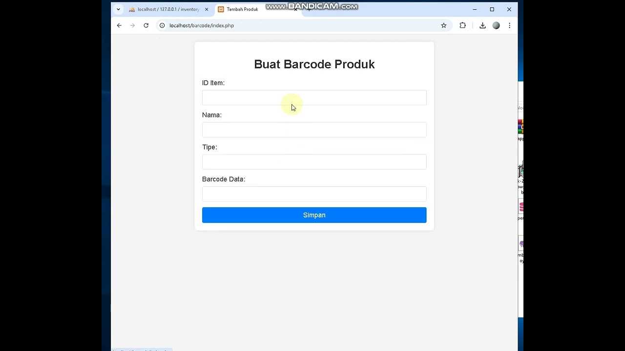 membuat dan membaca barcode dengan php mysql