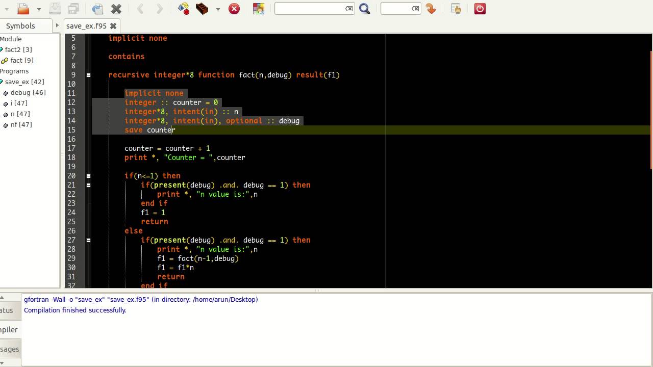 Advanced Fortran Programming : 012b : More on Save and Modules