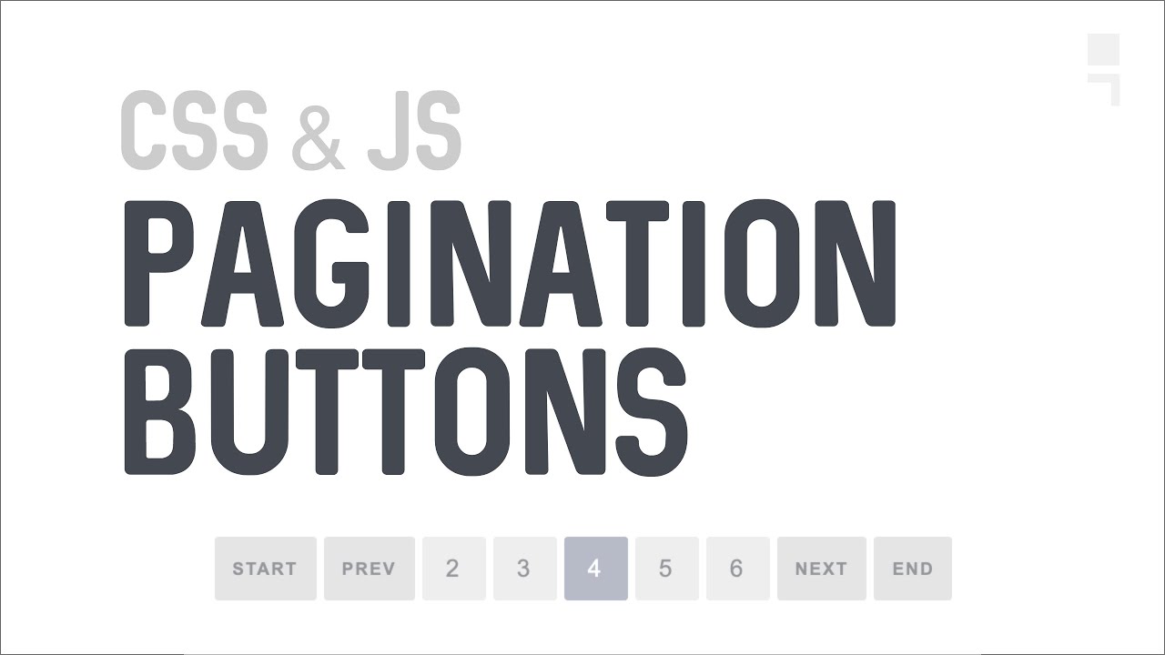 Pagination buttons with CSS and Javascript