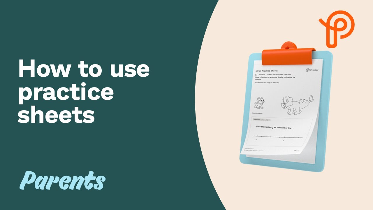Prodigy Parents | How to use practice sheets