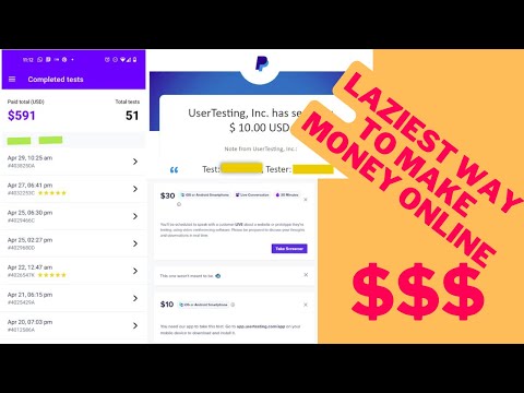 Laziest Way To Make Money Online With Paid Surveys (USERTESTING)