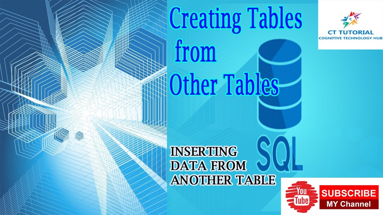 SQL-Creating Tables from Other Tables|Inserting Data Into a Table From Another Table