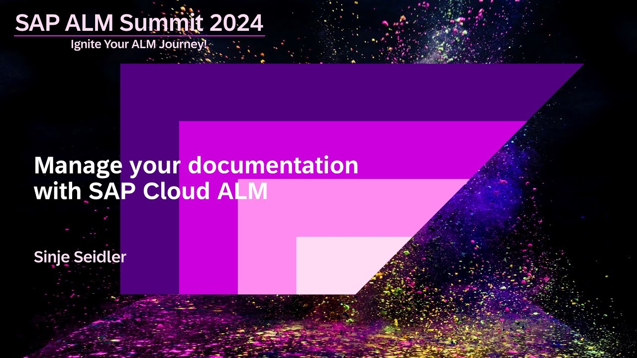 Manage your documentation with SAP Cloud ALM