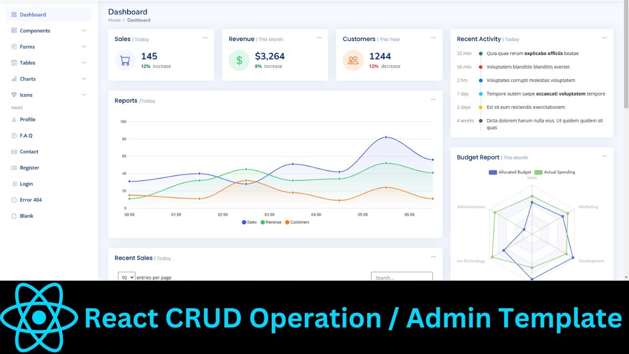 Build a React JS CRUD App with Admin Dashboard | Step-by-Step Tutorial