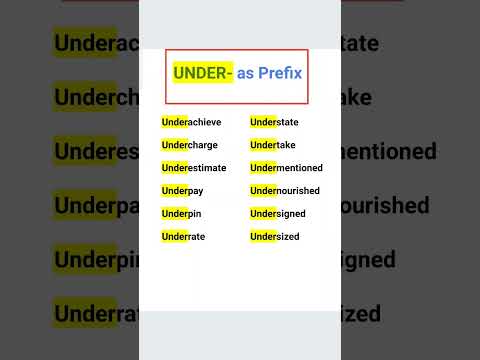 Under - as Prefix ।। prefix #word#education #shorts#trending