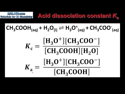 Acid and Base Dissociation Constants (Ka and Kb) — Calculation - Expii