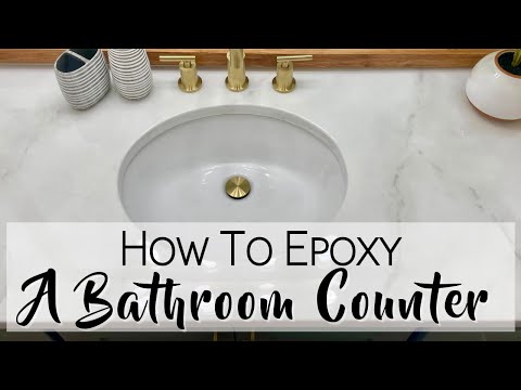 Bathroom epoxy countertop #shorts #diy #bathroom