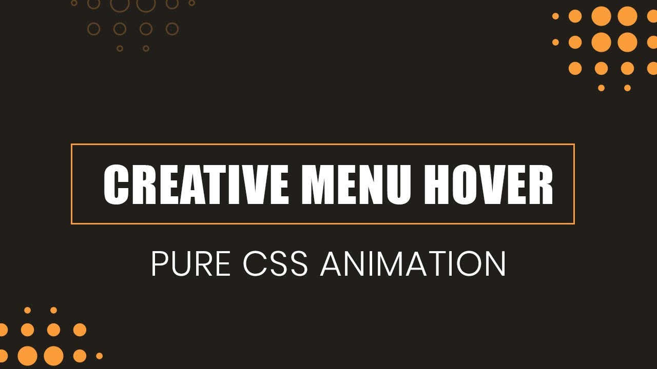 Creative Pure CSS Menu Hover Effect | Navigation Menu Hover Effect