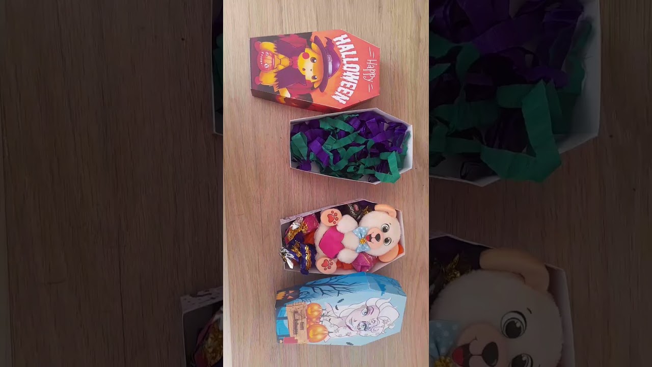 Cajita ataúd para halloween 🦇 #manualidades #regalos #peluches #regalospersonalizados #emprendimient