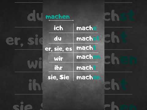 Verb Konjugation (Präsens): machen #shorts #deutsch