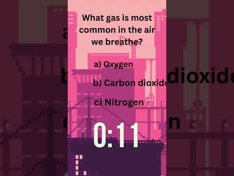 What gas is most common in the air we breathe? #english #questions