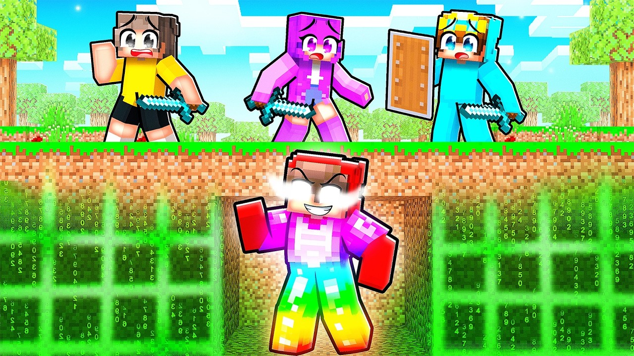 OP HACKER vs Hunters in Minecraft!