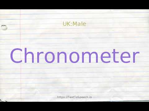 How to pronounce chronometer