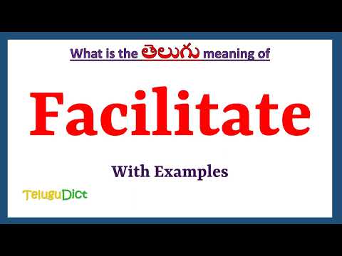 Facilitate Meaning in Telugu | Facilitate in Telugu | Facilitate in Telugu Dictionary |