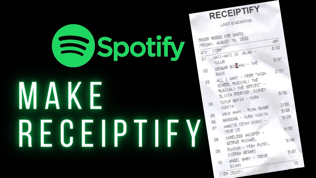 How to Make Receiptify (A Spotify Receipt)