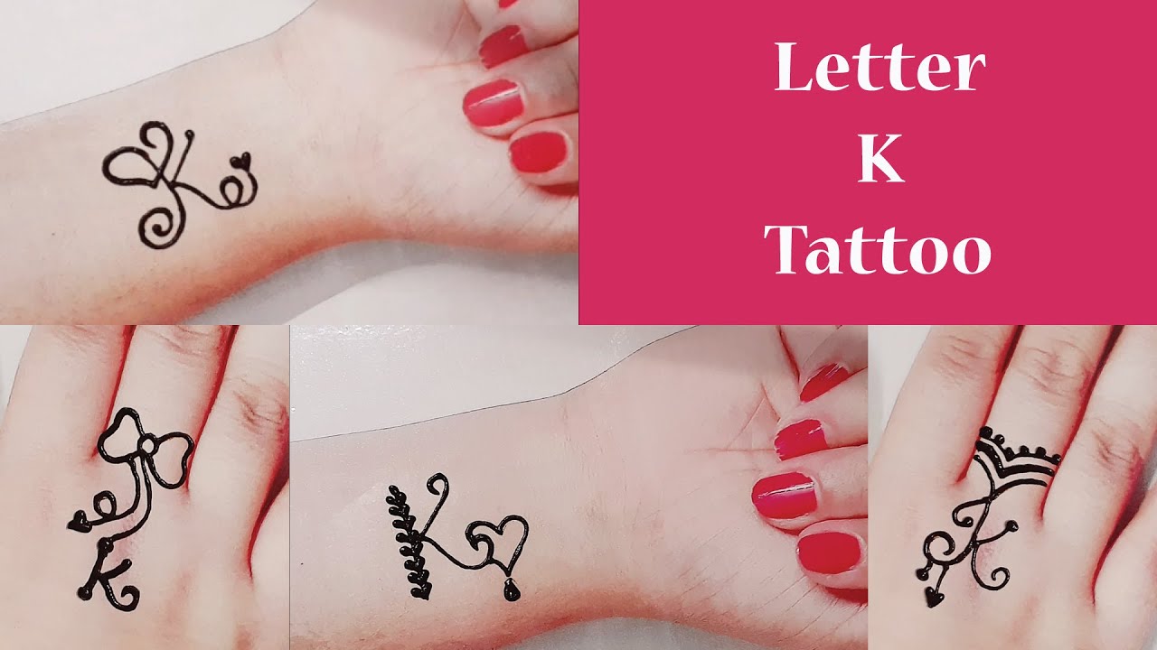 Letter 'K' Tattoo Mehndi Designs #mehndidesigns #mehndiart