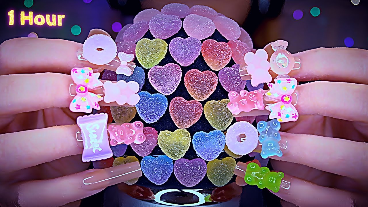 ASMR Embellished Mic Covers Tapping & Scratching Candy Mics! 🍬🍭 (No Talking)