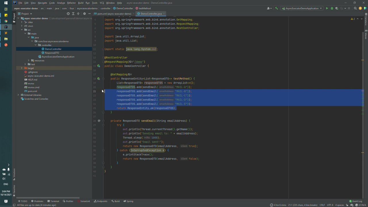 Improve API performance with Parallel Processing Using Completable Future