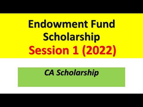 How to Apply for CA Scholarship || Students’ Endowment Fund Session