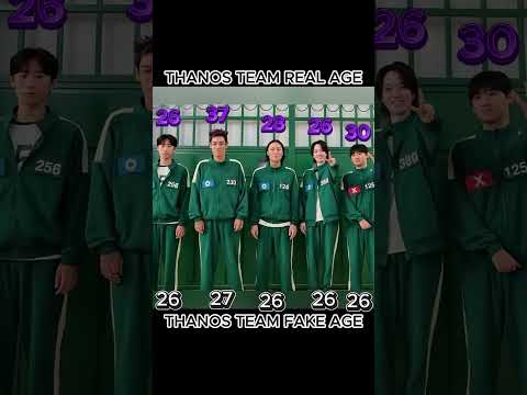 thanos team REAL ages & squid game ages #squidgame #shorts #thanos