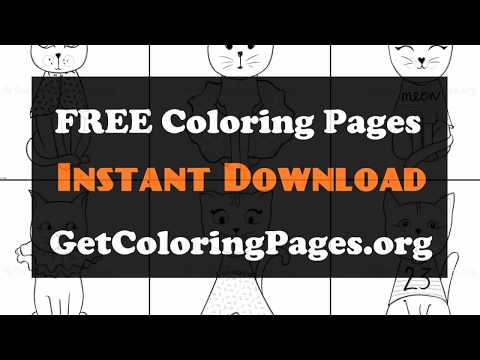 Cute cat coloring pages to print