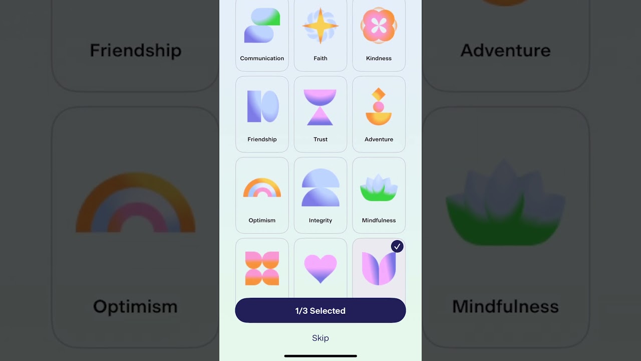 New Feature: Core Values #inspiration #match #motivation