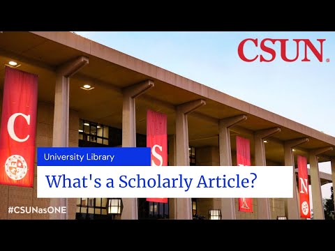Research Therapy: What's a Scholarly Article?