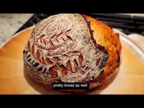 No Knead Sourdough Boule and Loaf